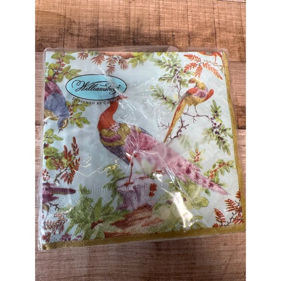 Caspari | Dining | Chelsea Birds Celadon Cocktail Napkins 8 Pack ...